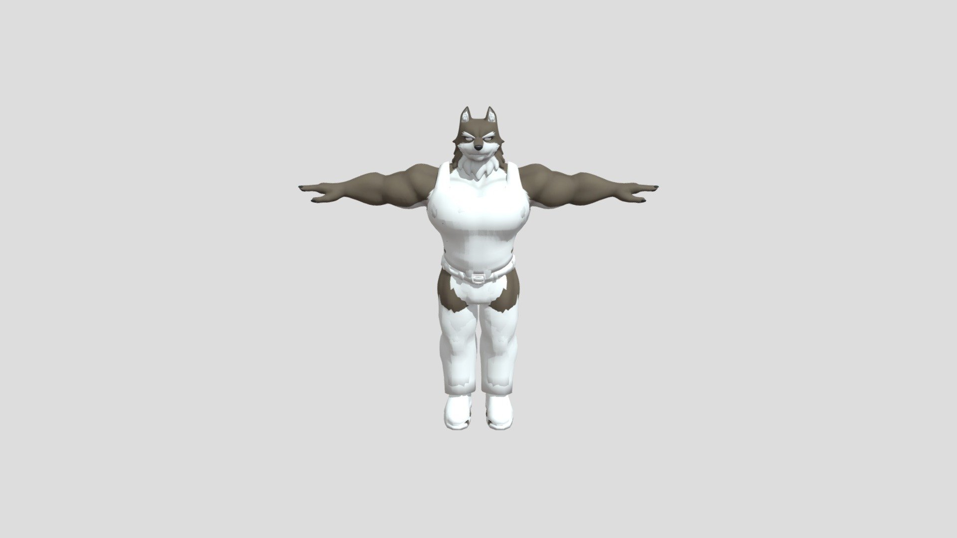 Vrchat Bara Kemono Wolf High Poly Body - Download Free 3D model by ...