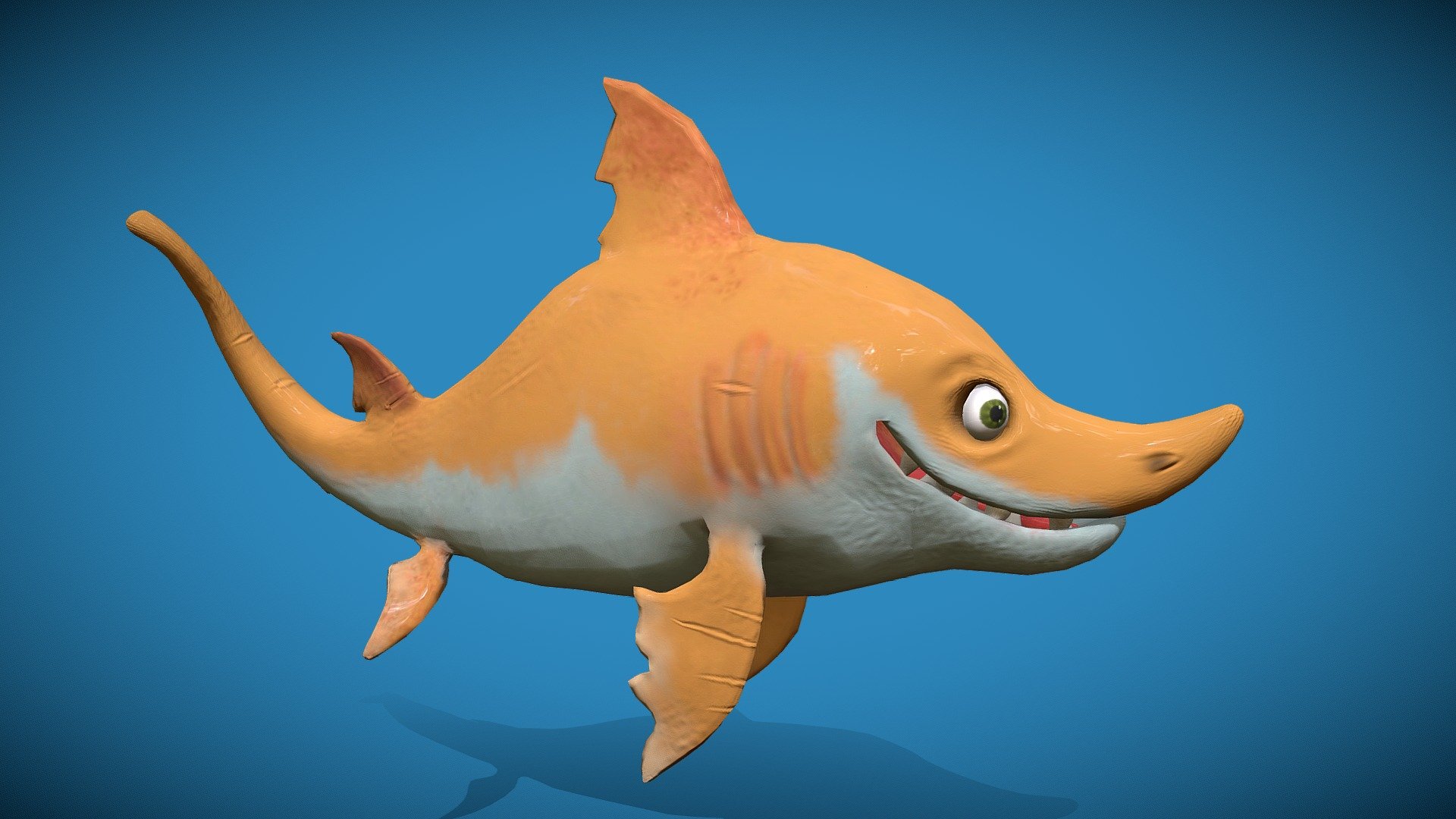 cartoon sand shark - Buy Royalty Free 3D model by 3DAnvil [813ca6c ...