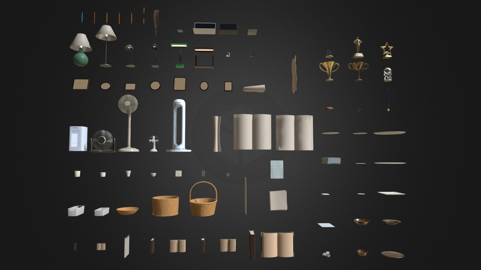 Office Asset Set - Buy Royalty Free 3D model by Studio Semitorus ...