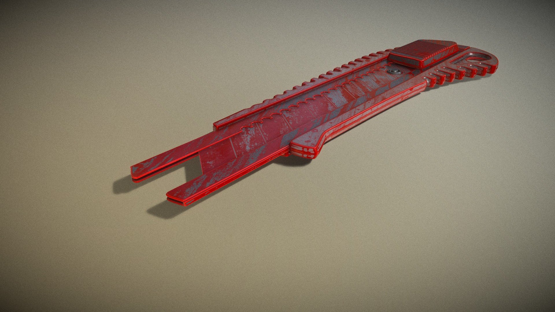 Box Cutter Low Poly Bloody Version - Buy Royalty Free 3D model by ...