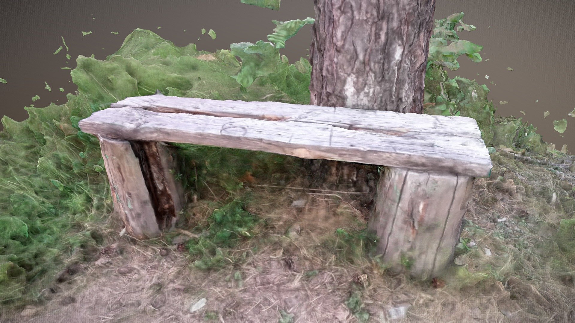 Bench in the forest: 3D Scan Reference - 3D model by Qbit Emotion ...