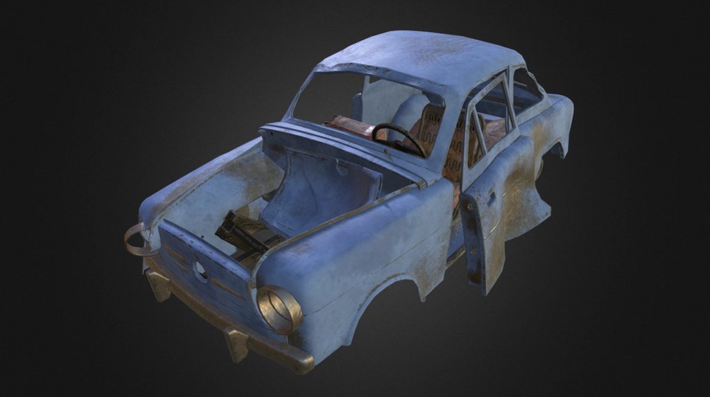 Abandoned Car - 3D model by pandadude [81412b1] - Sketchfab