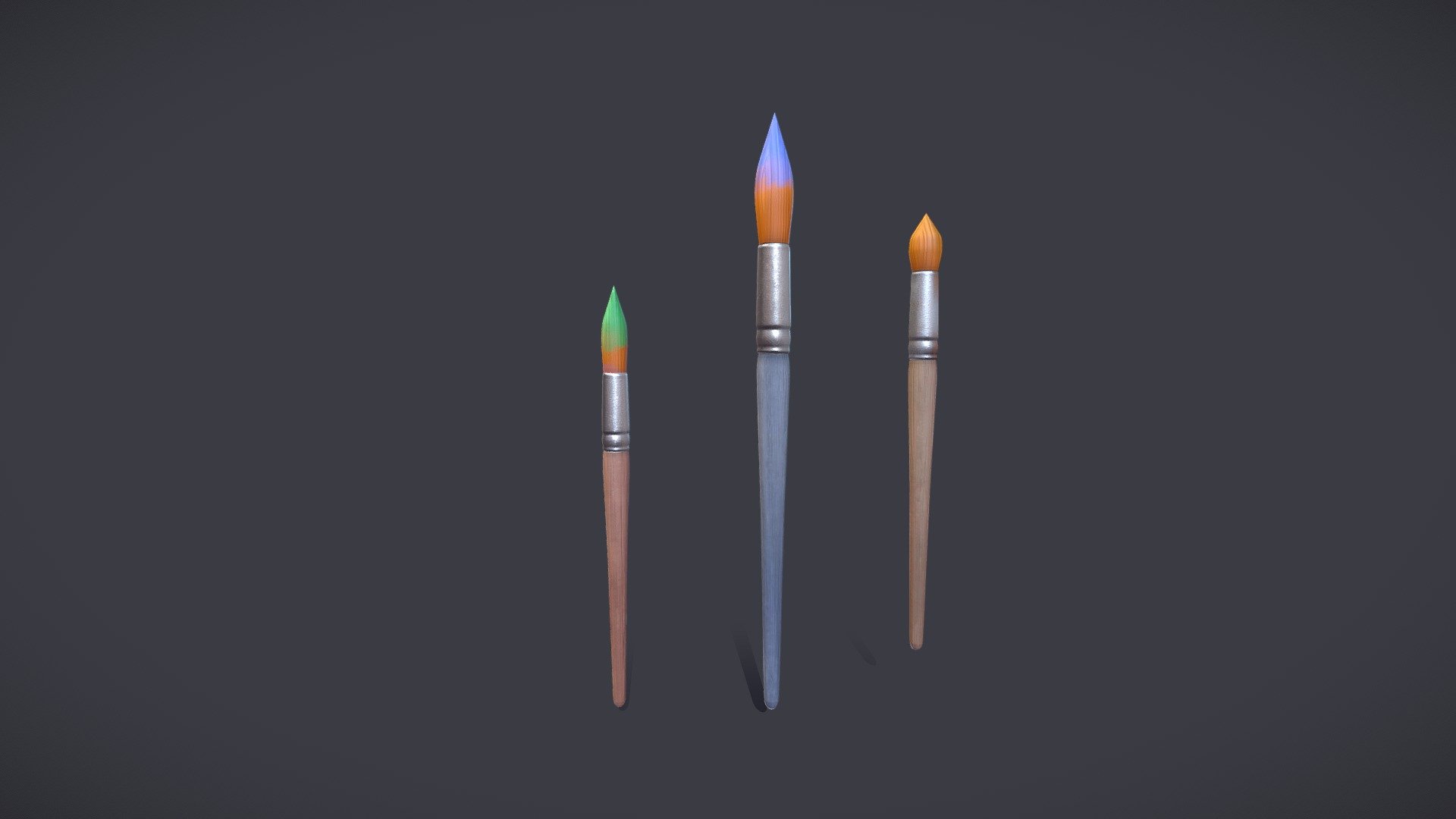 Paint Brush / Paint Tools - 3D model by THIM3D [8142bdf] - Sketchfab