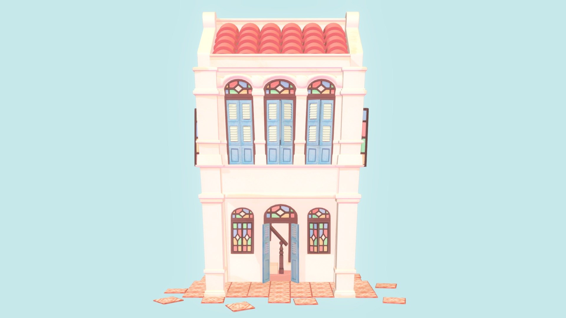 Stylized ShopHouse Building - Buy Royalty Free 3D model by IceCream Gan ...