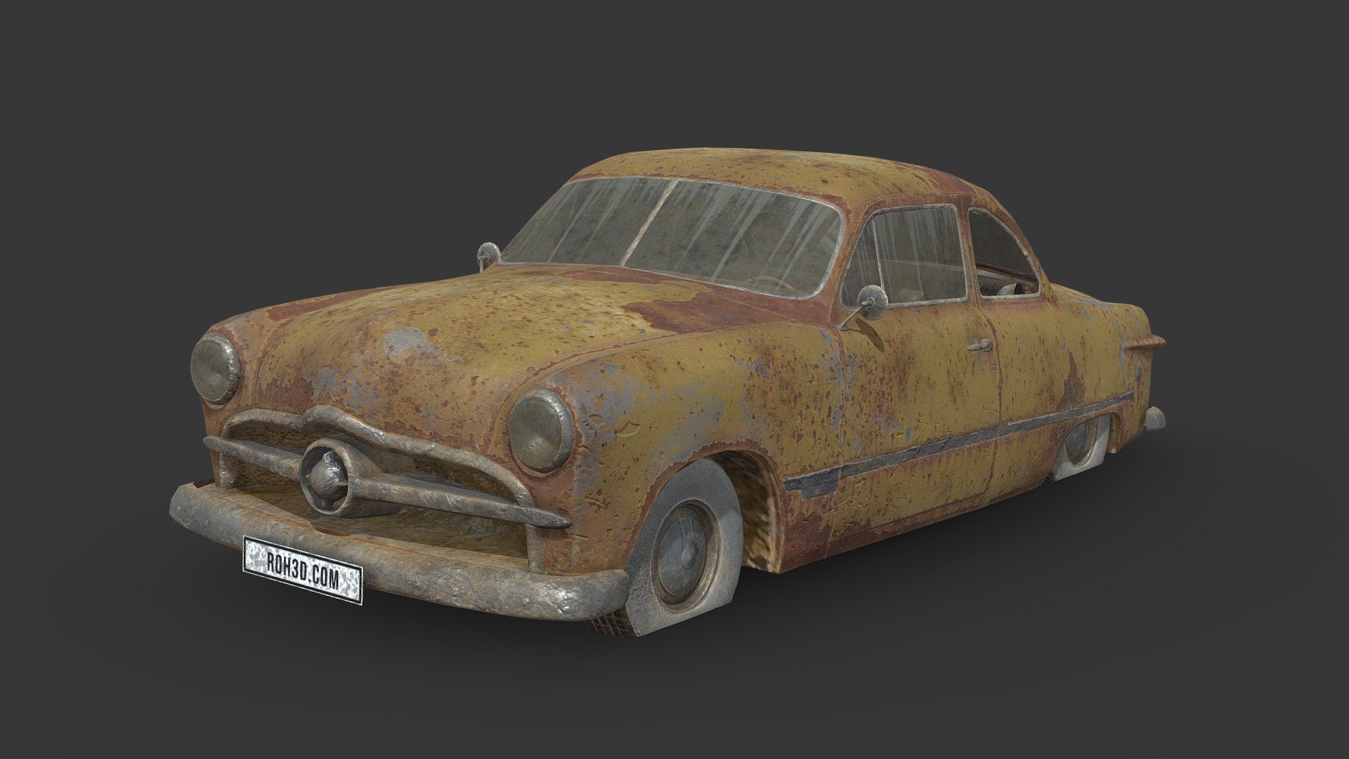 Abandoned Car - Ford Custom Club Coupe - Buy Royalty Free 3D model by ...