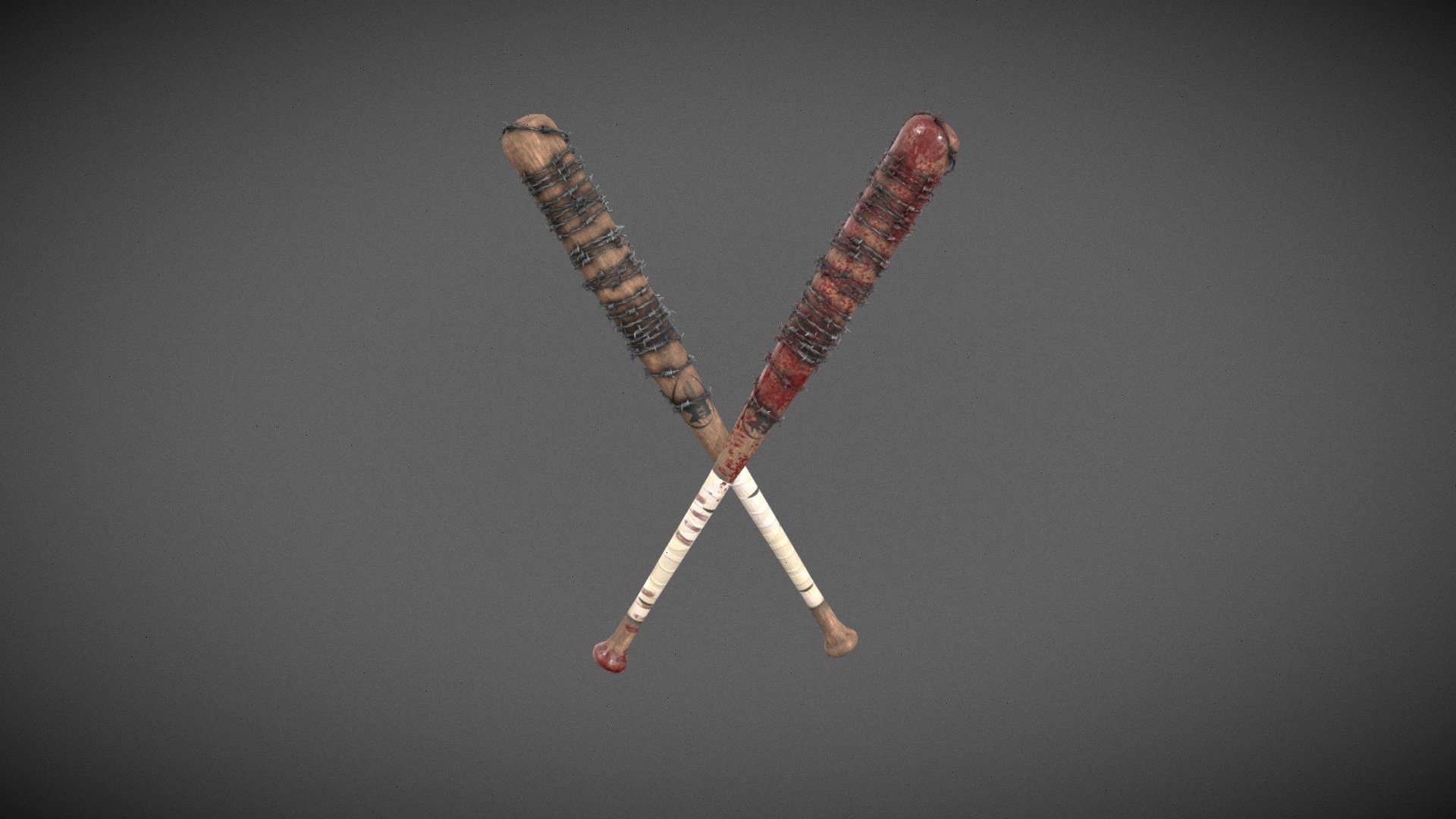 Spiked bat "Lucille" - 3D model by BlindFoxxx [8146d70] - Sketchfab