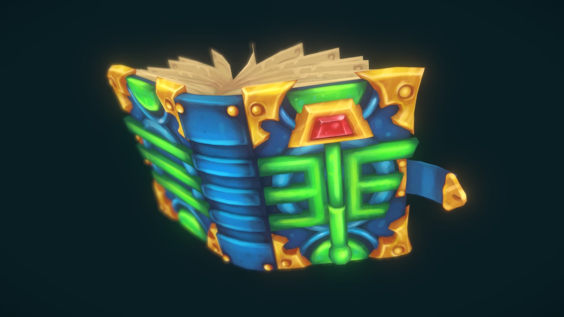 Hand painted Book challenge - 3D model by rosiejarvis [814adb2] - Sketchfab