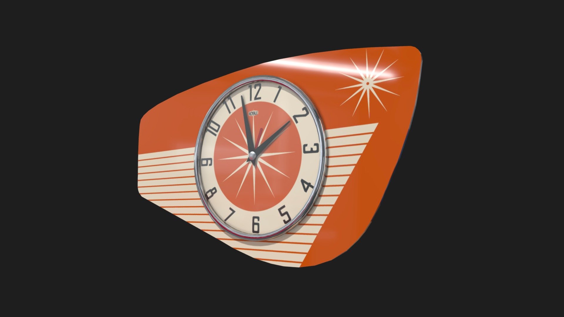Retro 'Royale' Clock - Buy Royalty Free 3D model by Domingos Studios ...