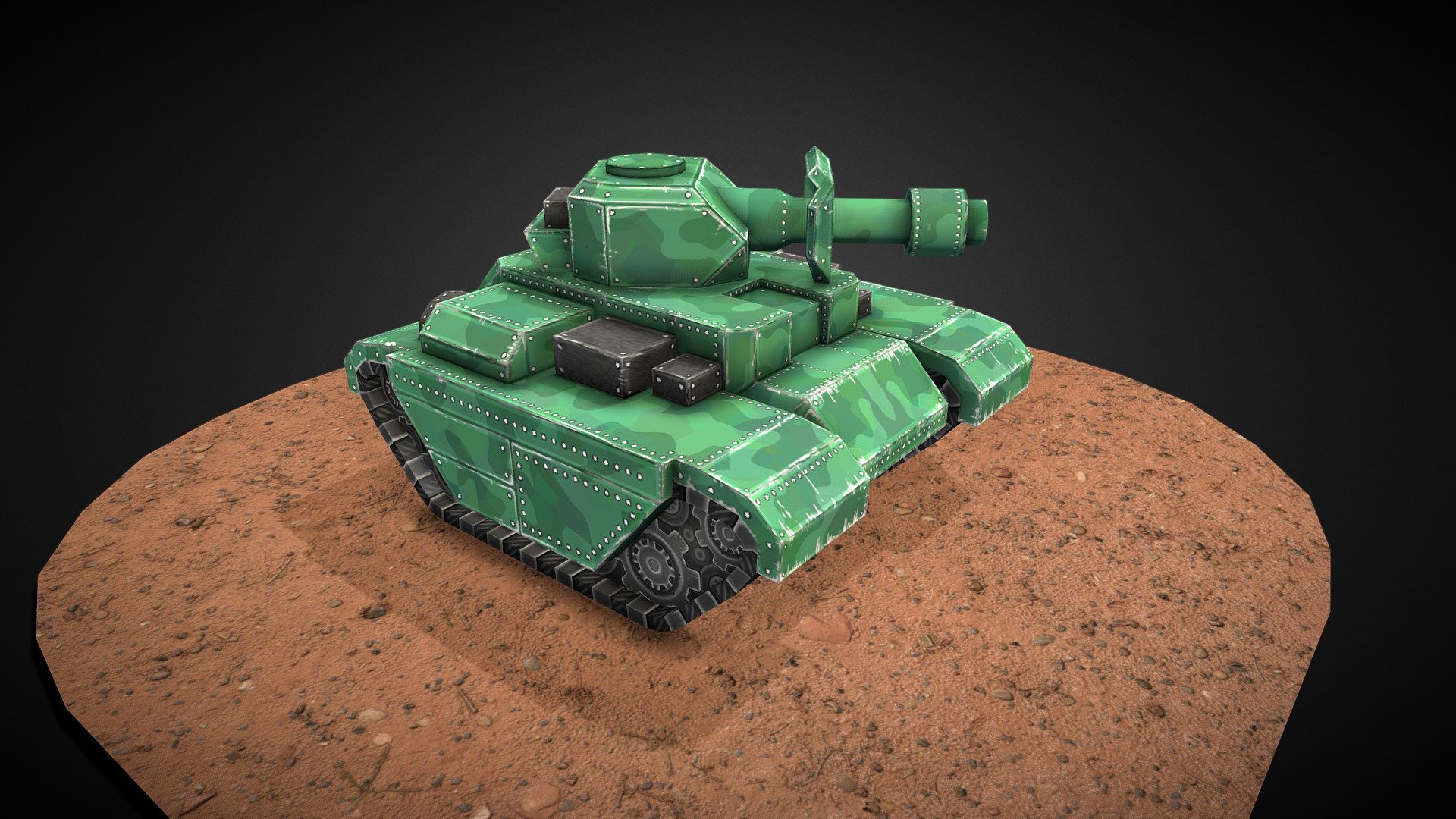 MiniTank - LowPoly - Handpainted - 3D model by Senhyll [8150019 ...