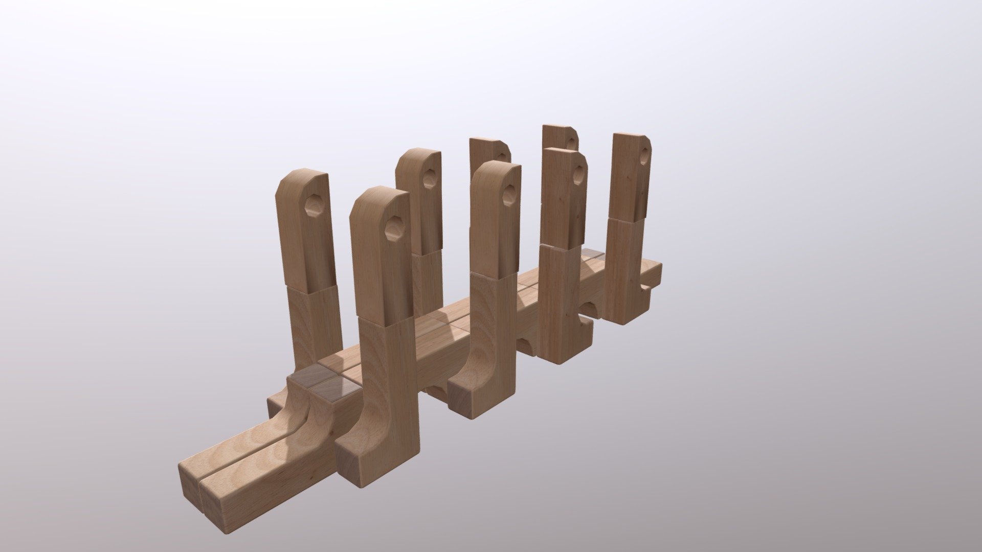 Blocky Bridge - Download Free 3D model by kylegraham [81501c6] - Sketchfab