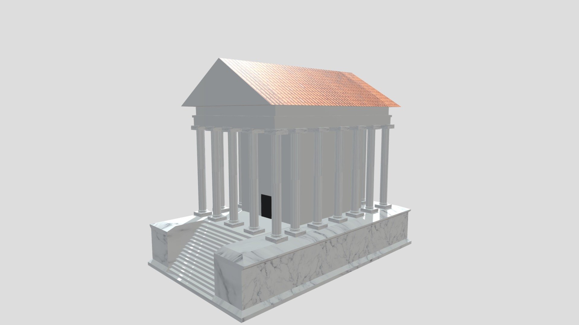 Roman Temple - Download Free 3D model by rodriquecoppens [8151f4e ...