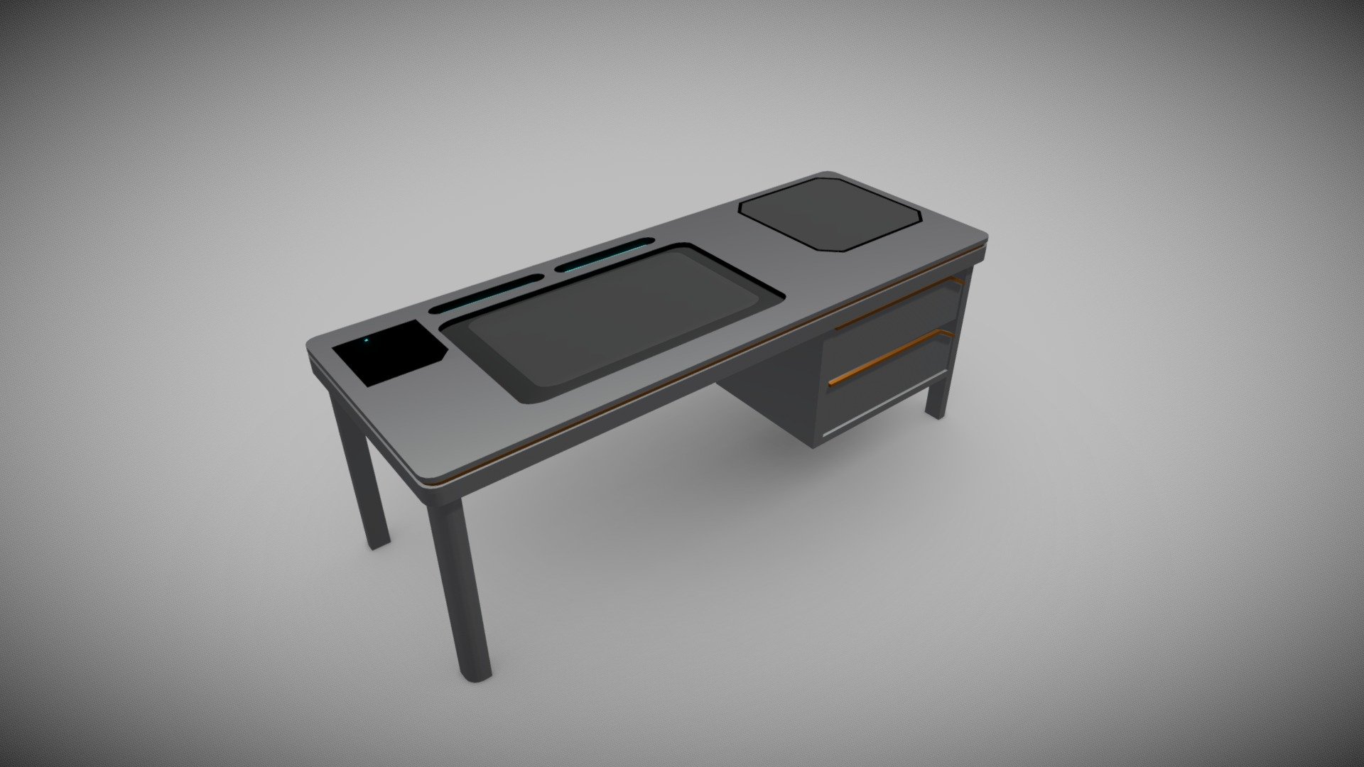Sci-Fi Office Desk - Download Free 3D model by NavyCalcro [81525ac ...