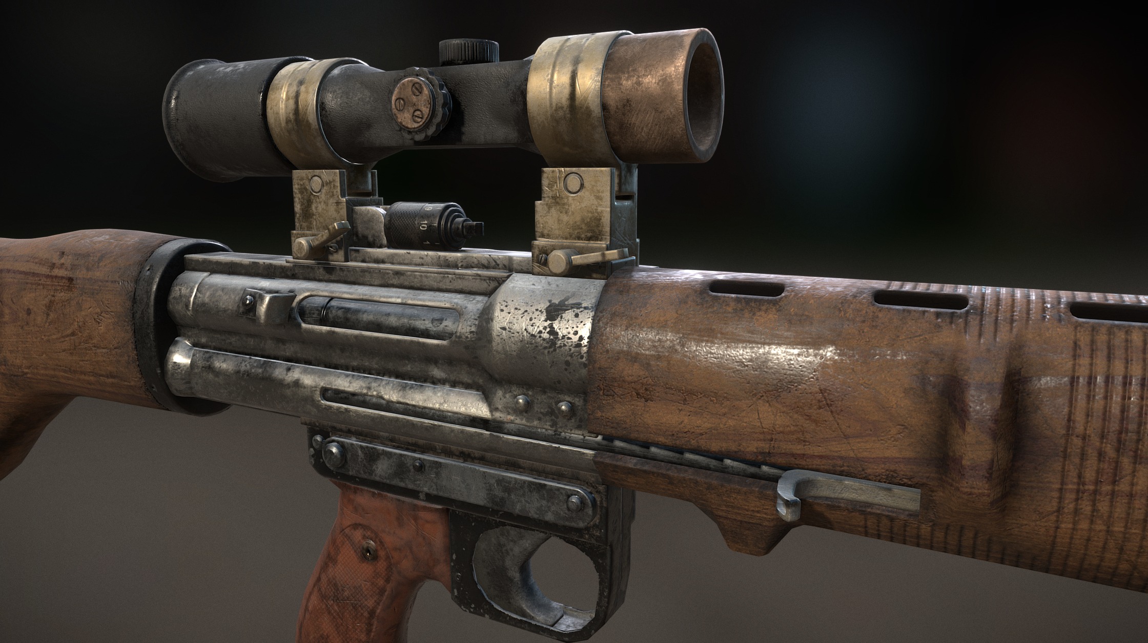 WW2 German FG-42 - 3D model by Aidan V. (@aidanv) [81578dc] - Sketchfab