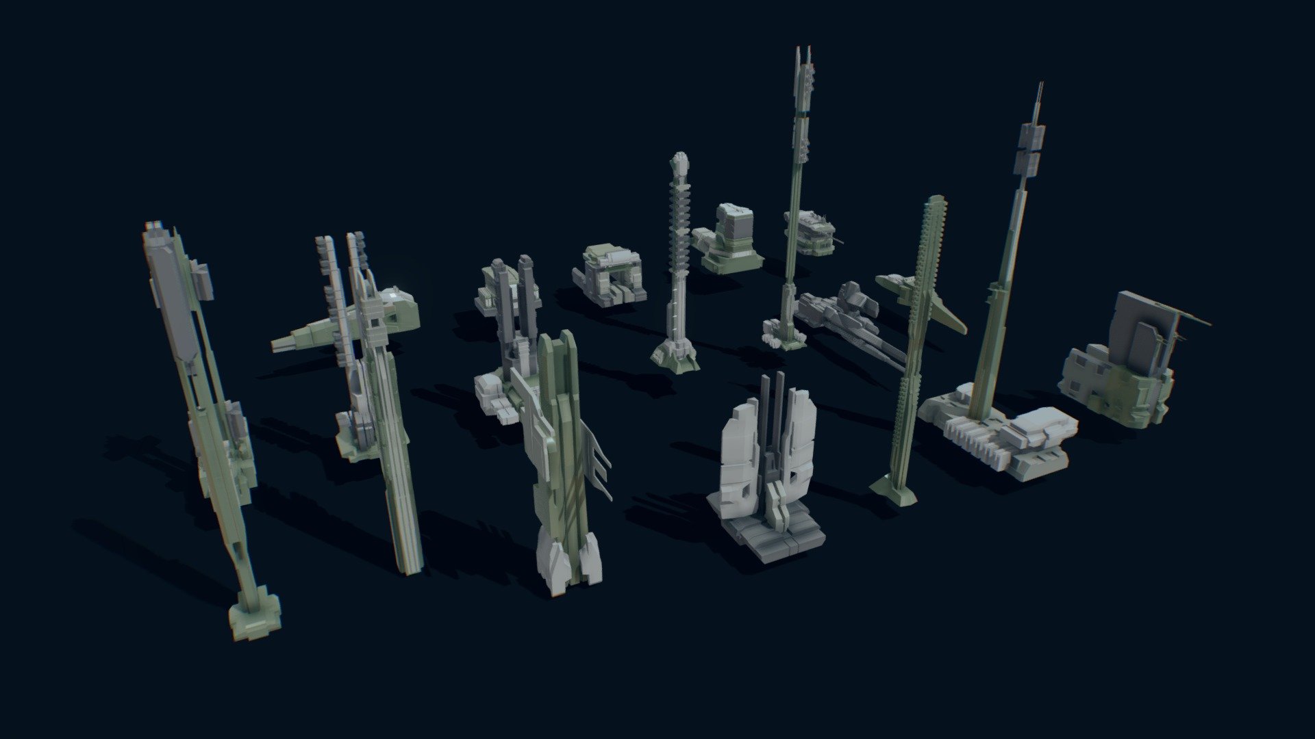 sci-fi antennas set - 3D model by 𝖟𝖙𝖗𝖟𝖙𝖗 (@ztrztr3) [815be36] - Sketchfab