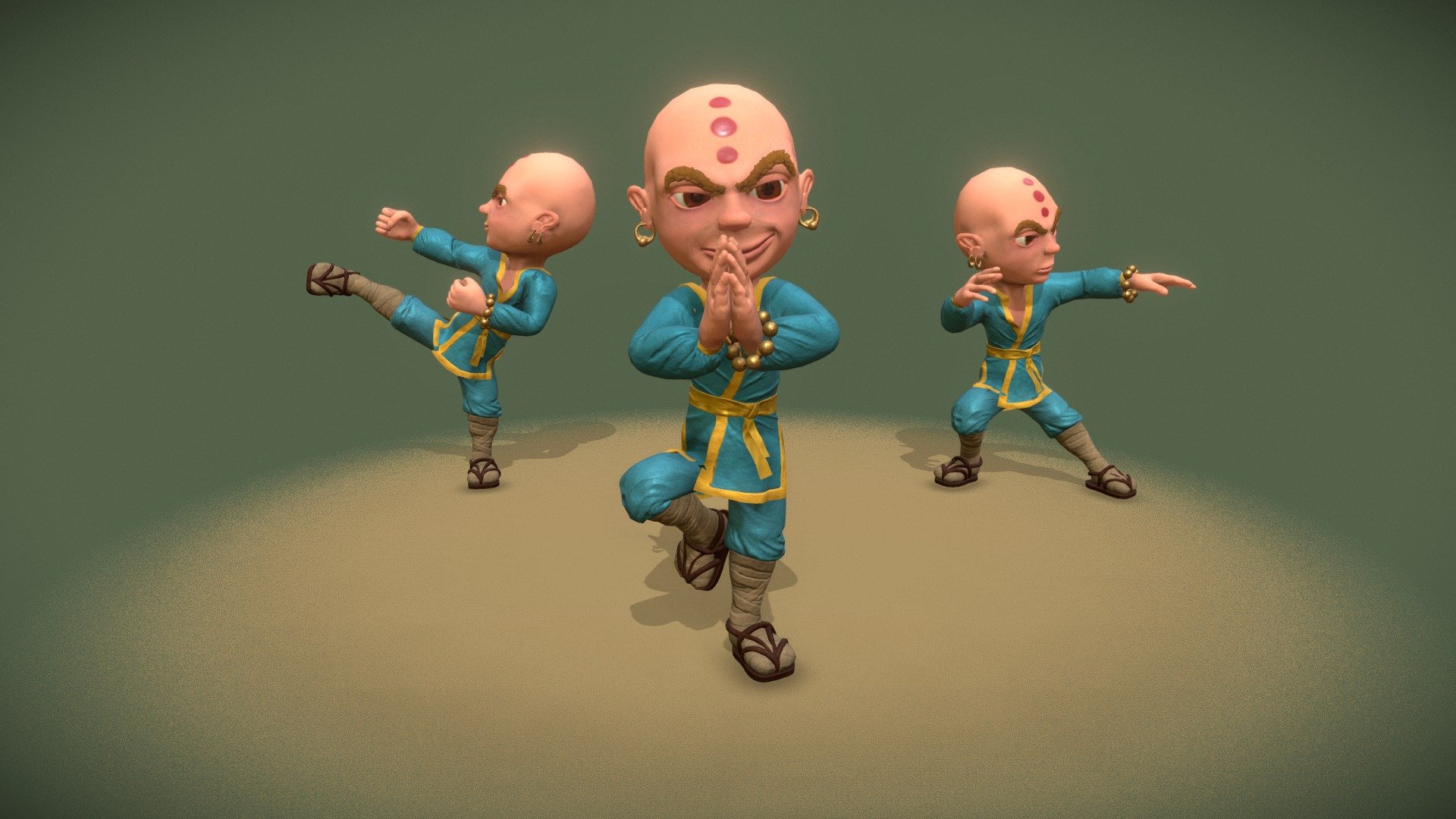 Shaolin monk - 3D model by Jar3D [815c411] - Sketchfab