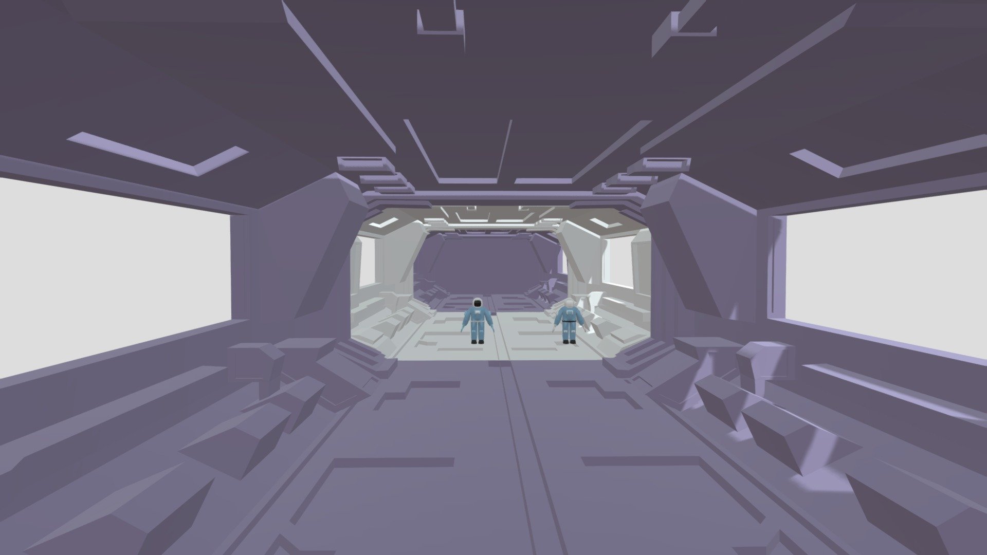 Two Astronauts in a Spaceship🧑🏻‍🚀 - 3D model by AL_ (@tinniee) [815d8d1 ...