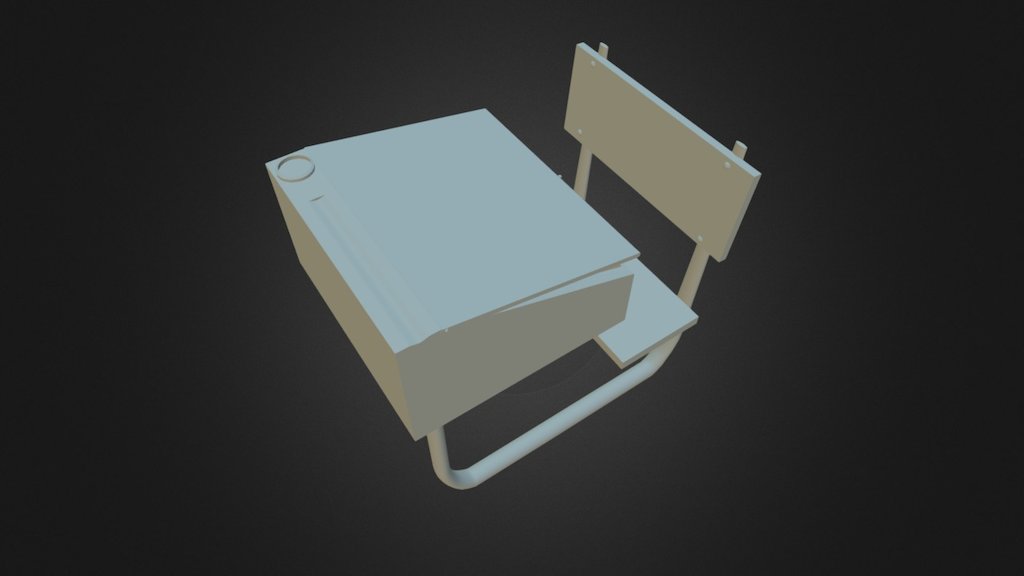 Student Desk - 3D model by TomCutler [815e647] - Sketchfab