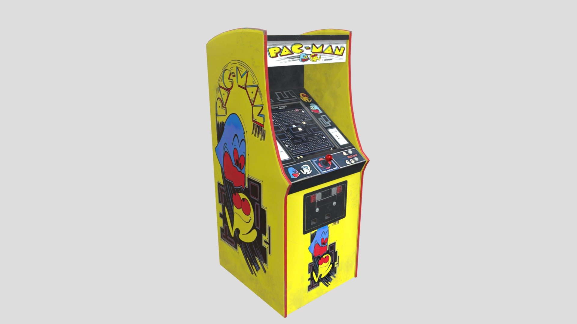 Retro Pacman Arcade Machine 8K and 4K Textures - Buy Royalty Free 3D ...