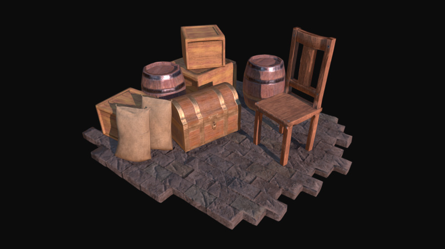 Medieval Storage Props - 3D model by Junhong (@longjunhong) [81618aa ...