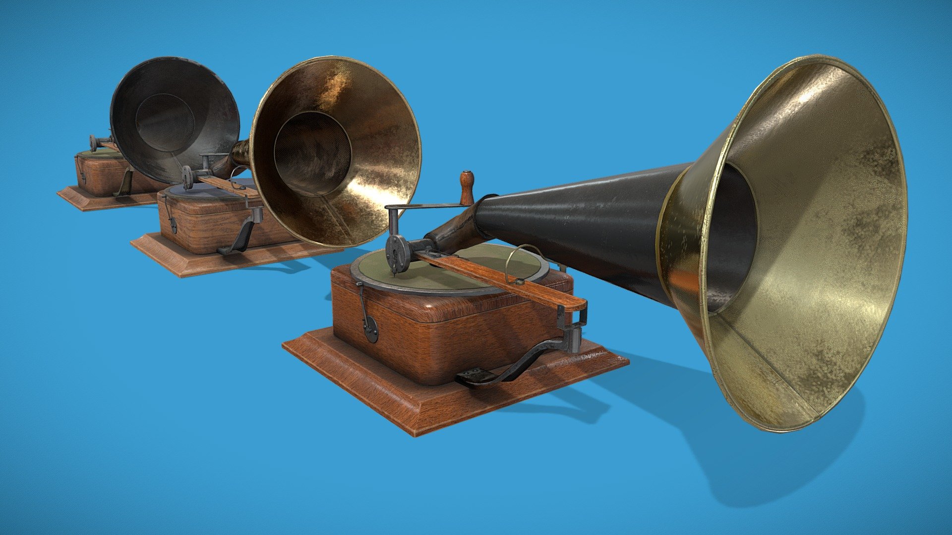 Early 1900s Gramophones Type A - 3D model by Mad_Lobster_Workshop ...