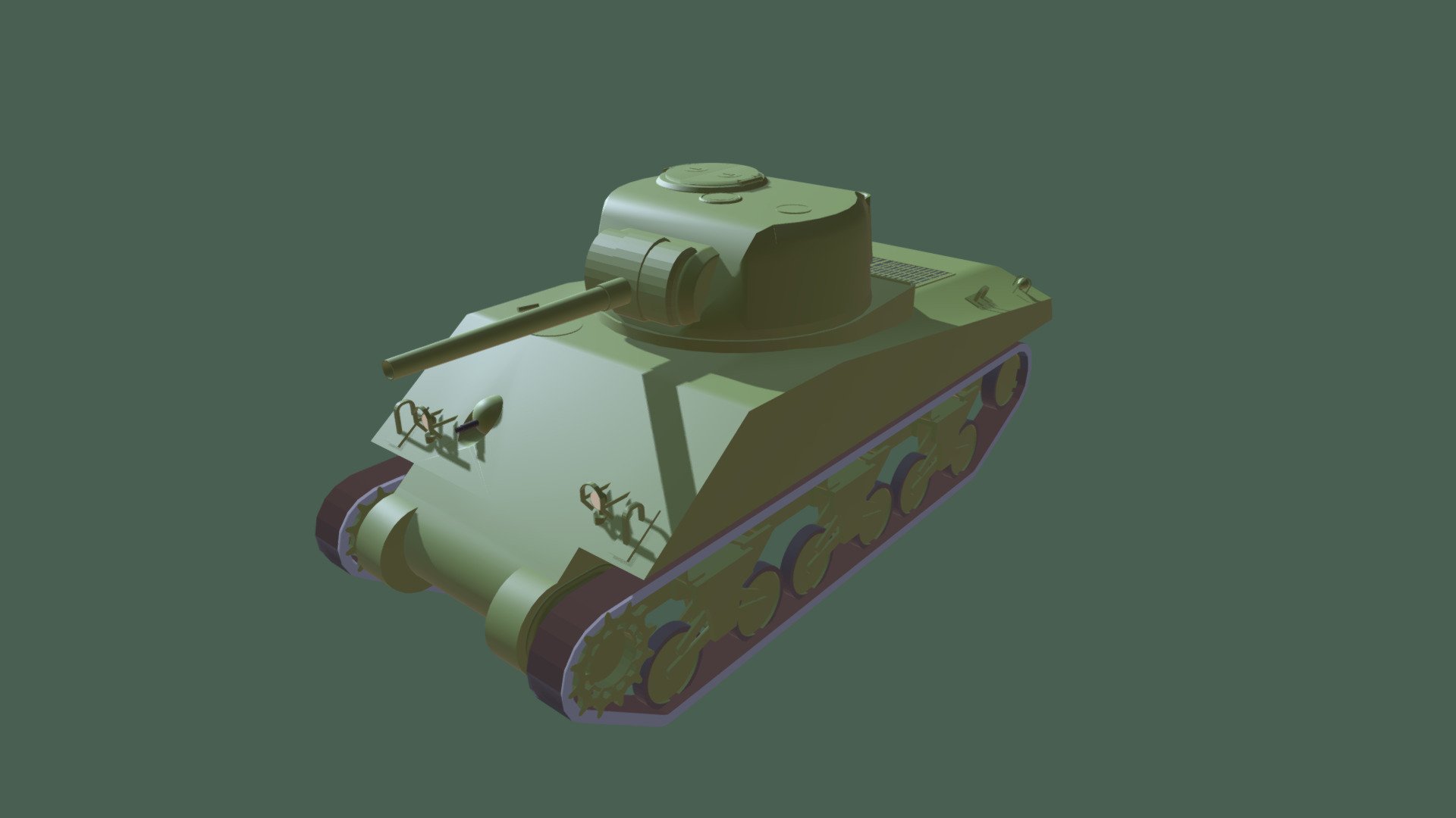 Medium M4 "Sherman" (Low Poly) - 3D model by ScheeWheed (@UgLey ...