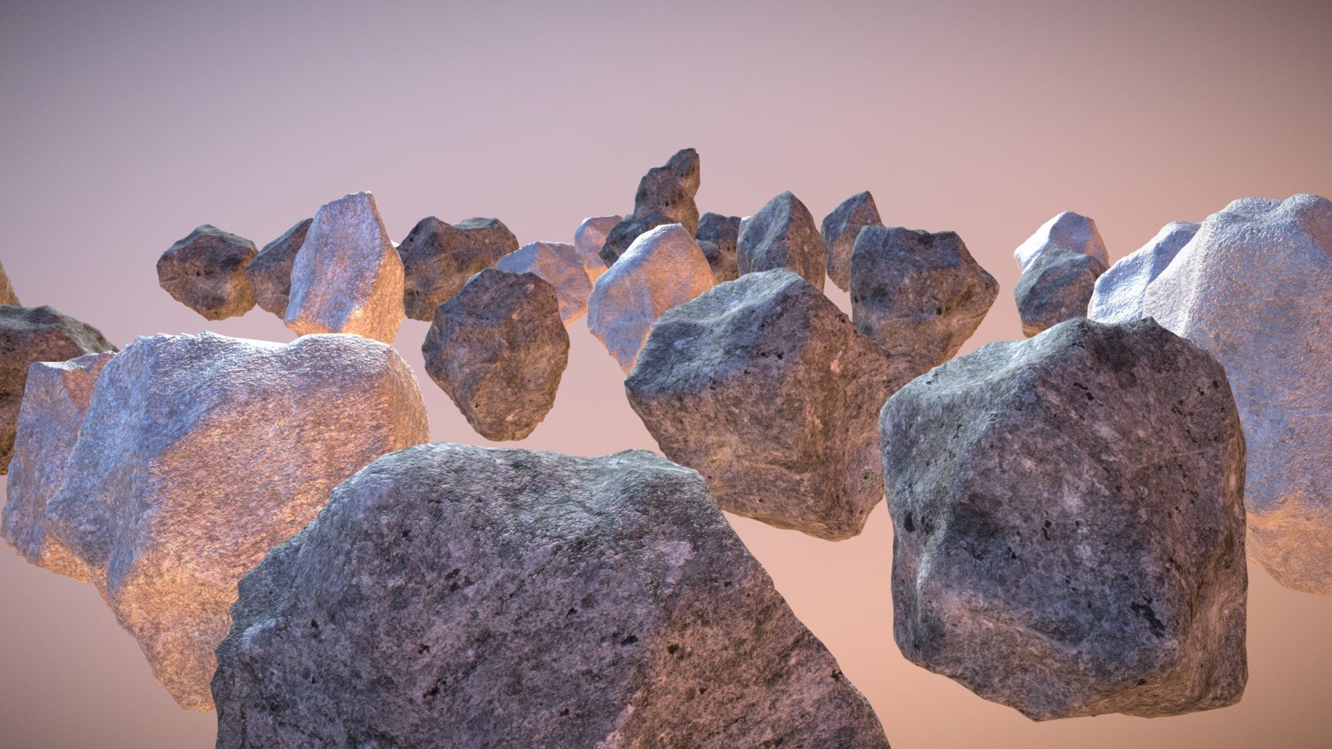 Mega Collection of Rocks for Scattering - Buy Royalty Free 3D model by ...