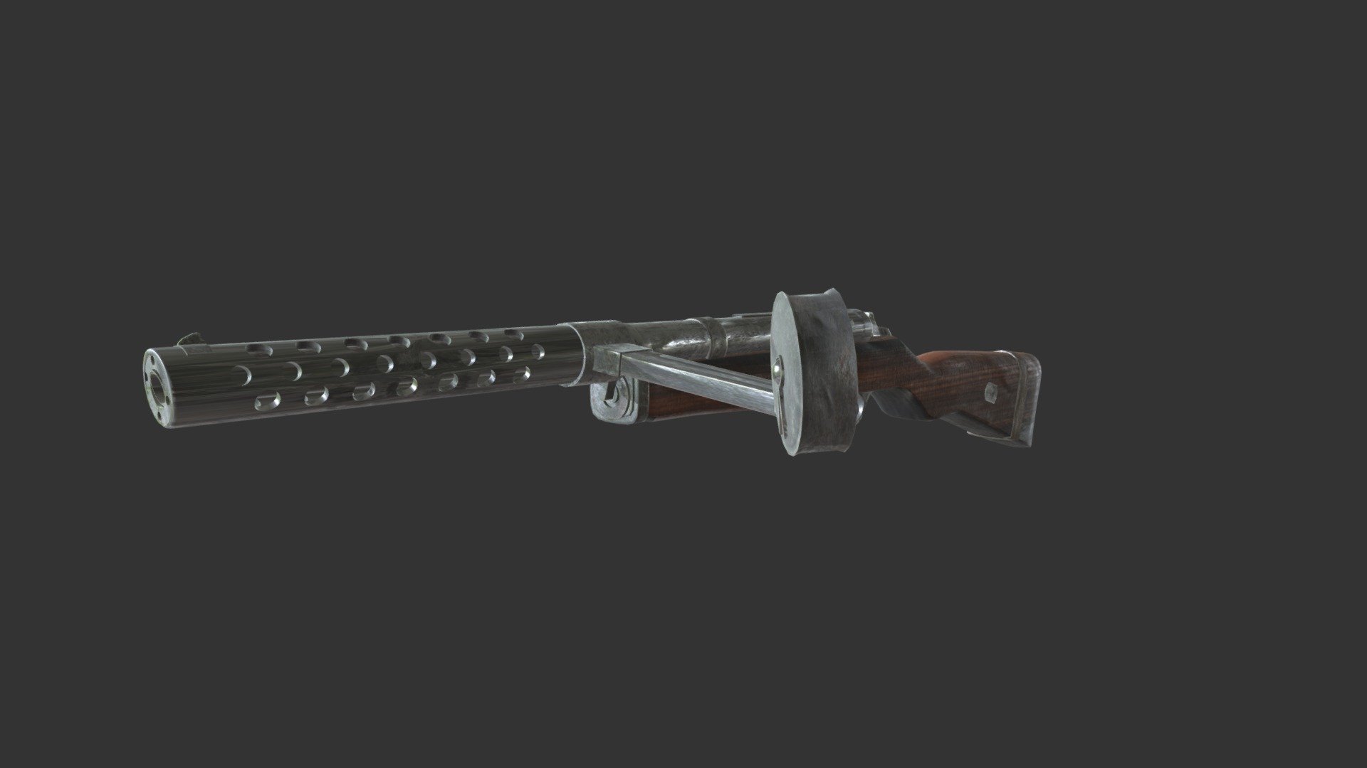 MP18 Submachine Gun - 3D model by Romania 100 - Marea Unire ...