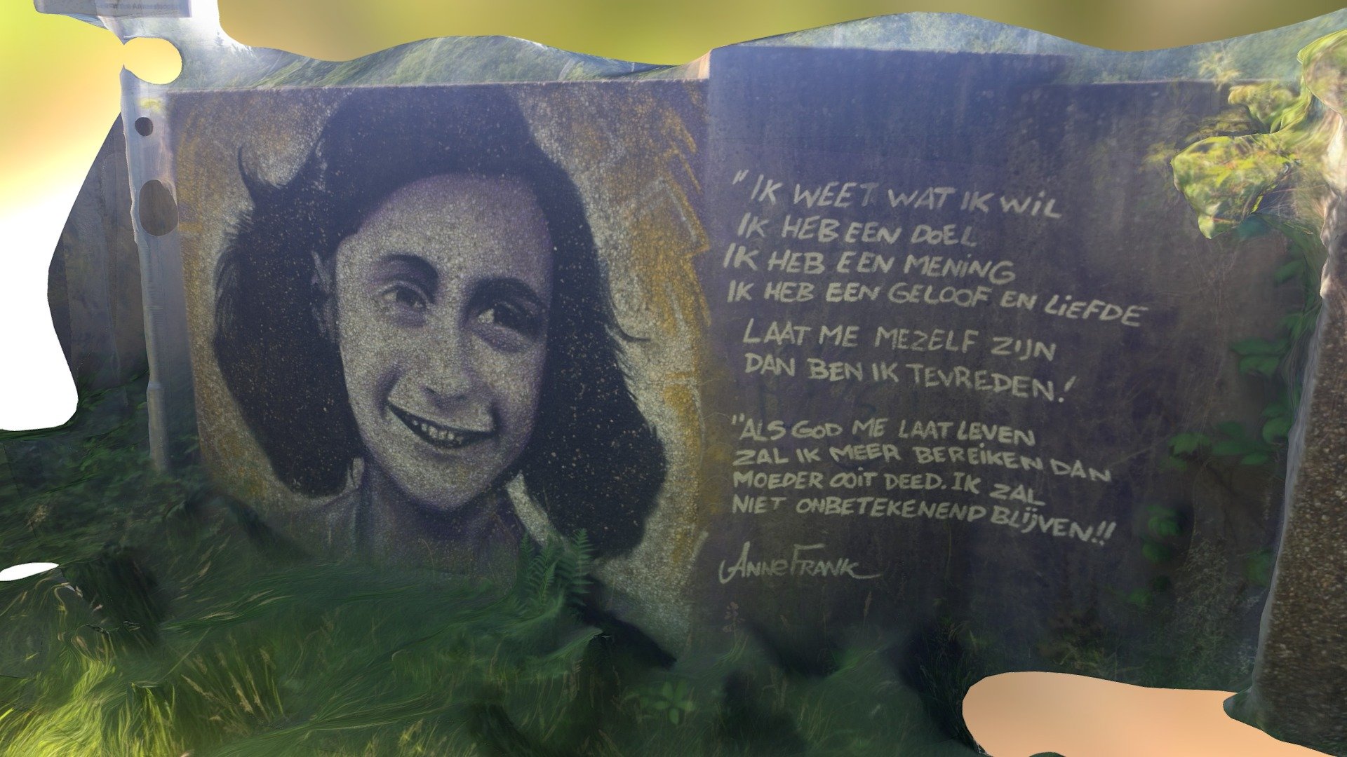 Anne Frank Mural - Download Free 3D model by Bart (@bartv) [8170fb6 ...