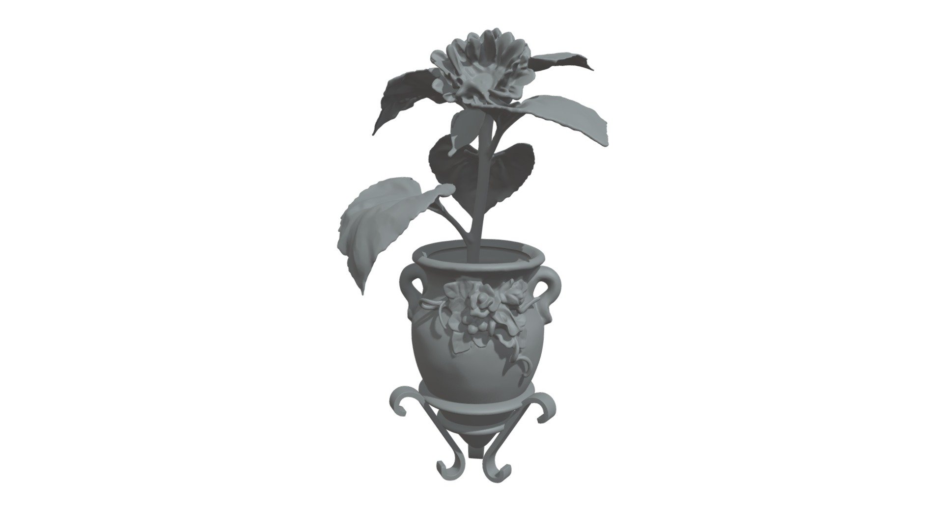 Vase and flower - Buy Royalty Free 3D model by Anima artist's pieces ...