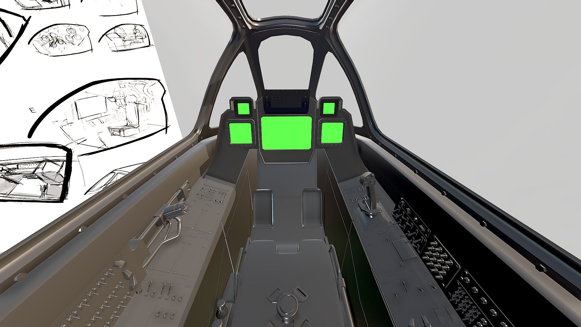 Fictional Jet Cockpit - 3D model by Jordan Elevons (@jordan.elevons ...