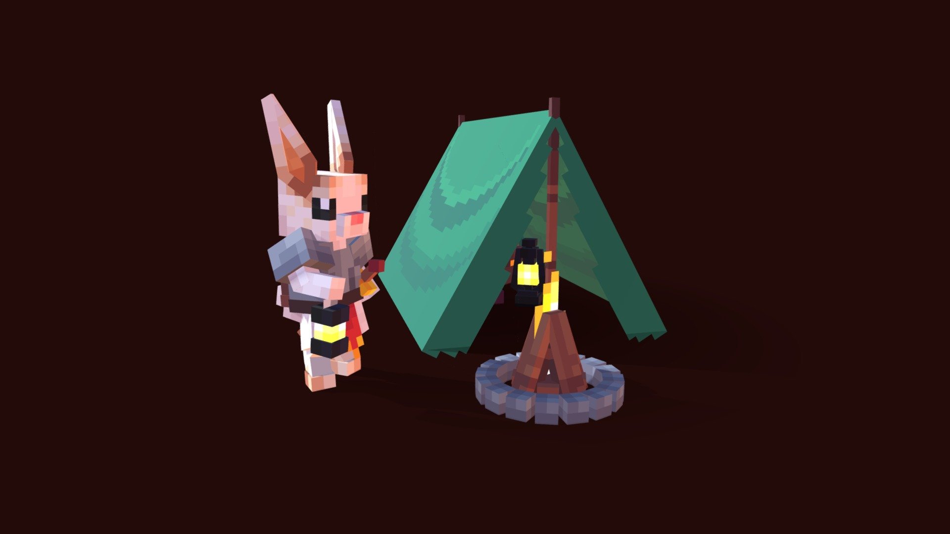 Rabbit Adventurer - 3D model by Cryo (@cryogenesis3d) [817e1d7] - Sketchfab