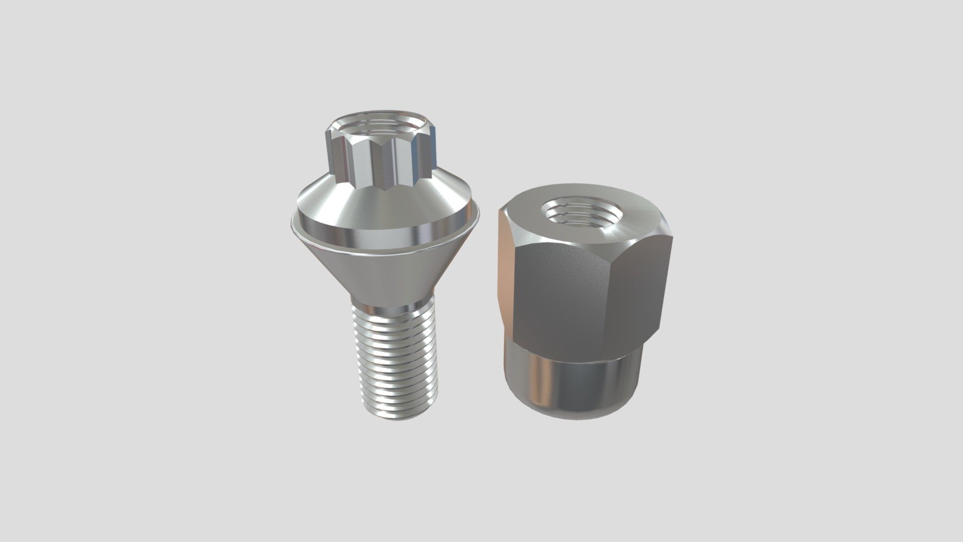 High Poly Screw And Bolt - 3D model by Fotell [8180c47] - Sketchfab