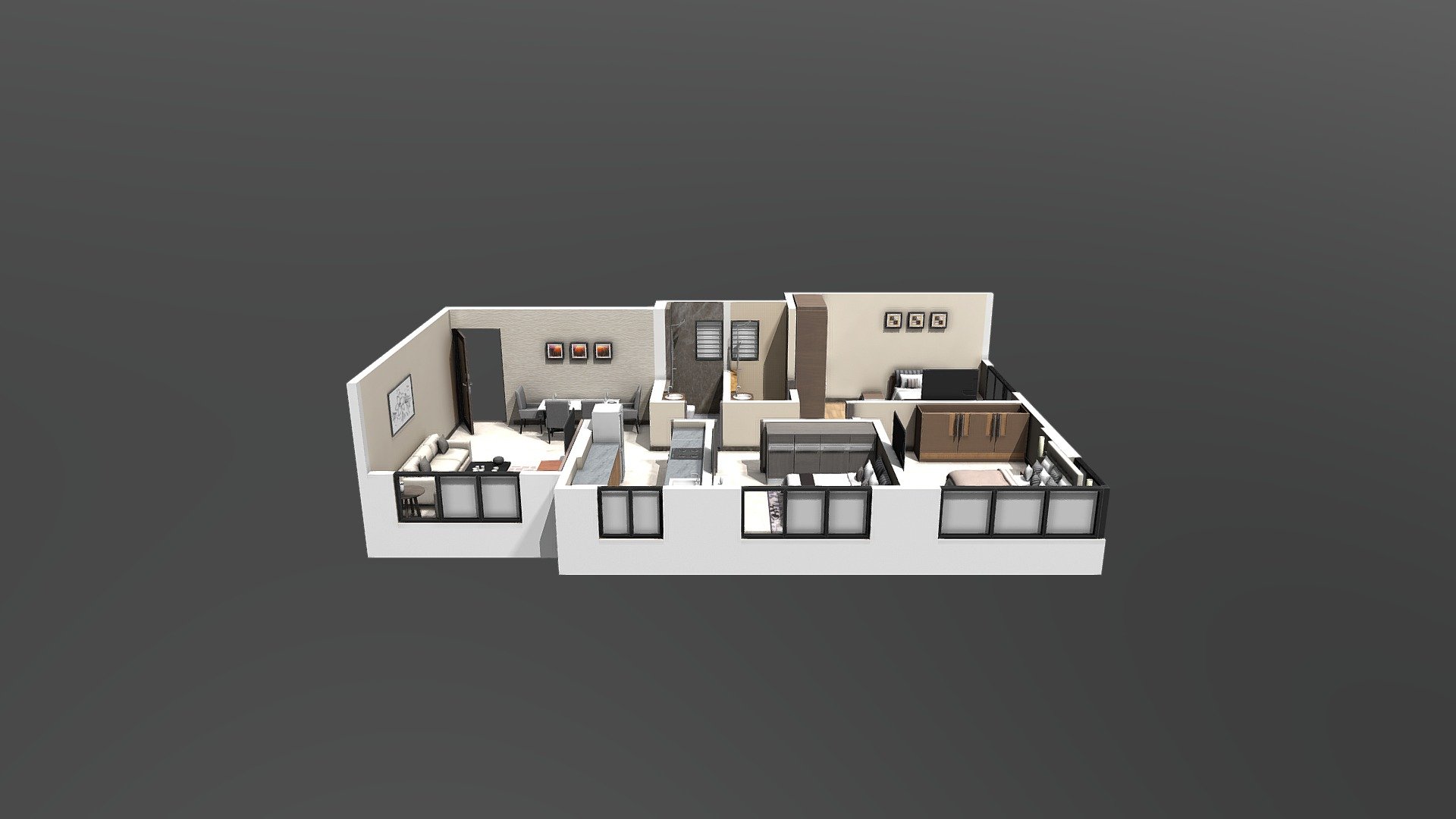 Flat 1 - 3D model by jayeshkambare77 [8185d3d] - Sketchfab