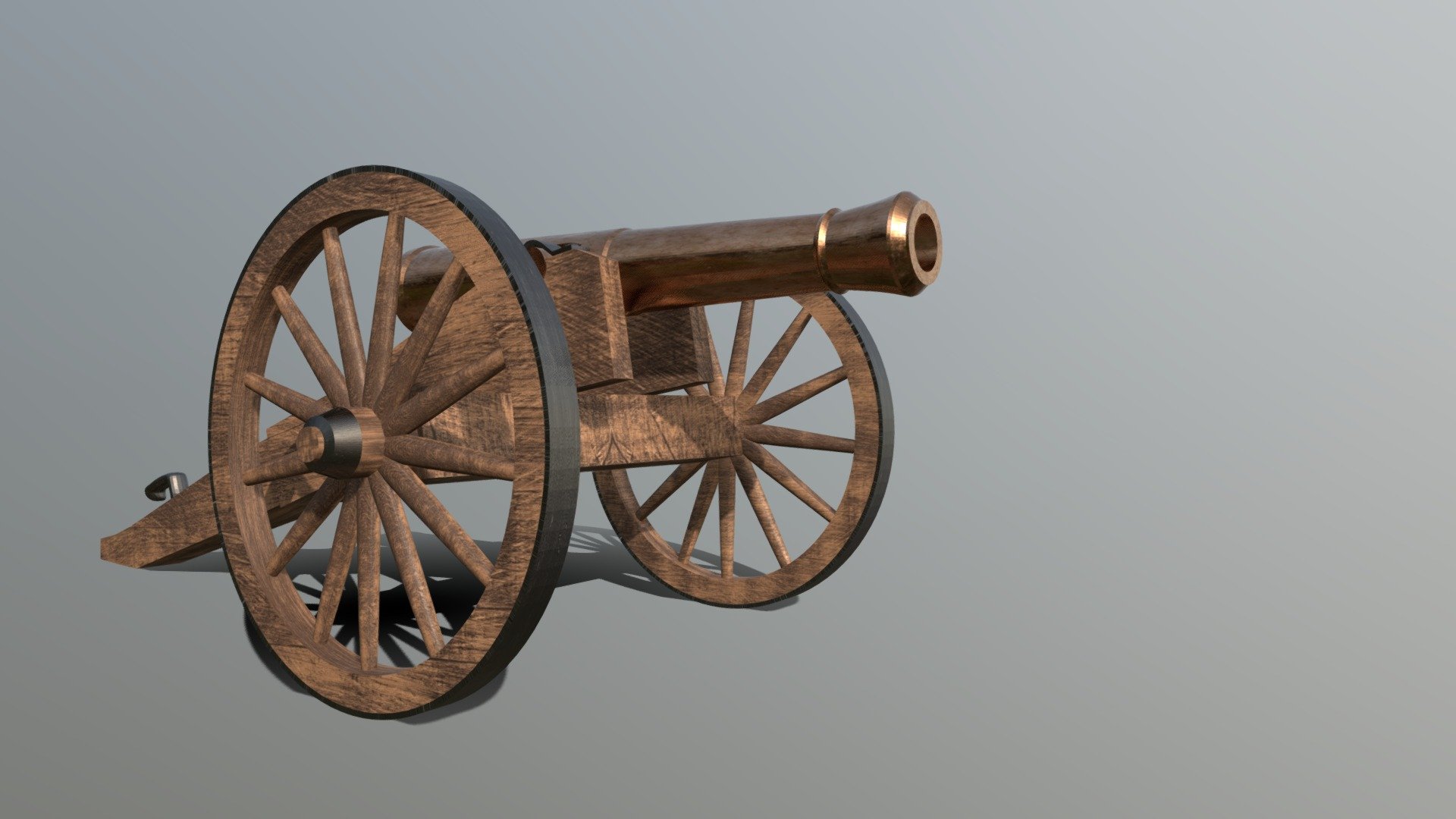 M1841 Six Pound Civil War Cannon - Buy Royalty Free 3D model by ...