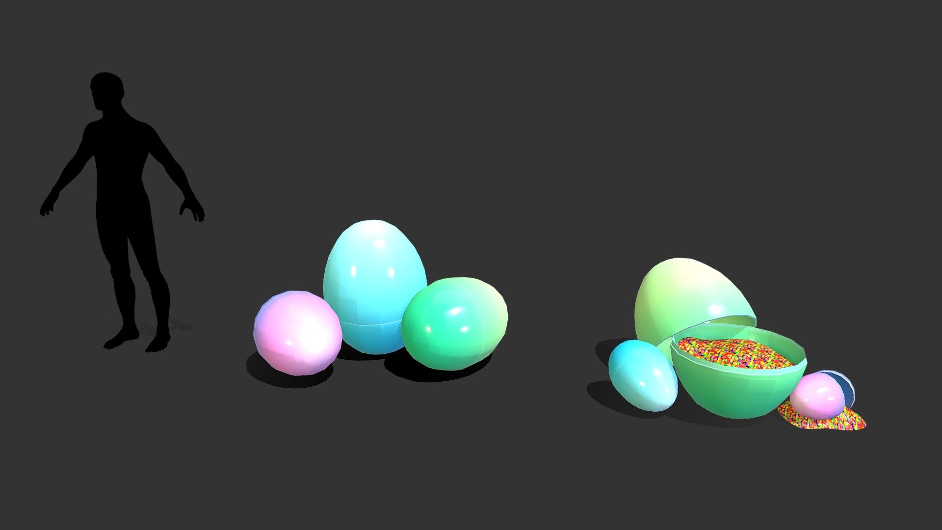 Giant Plastic Easter Egg Pile 001-002 - 3D model by TonyGalindo3d ...