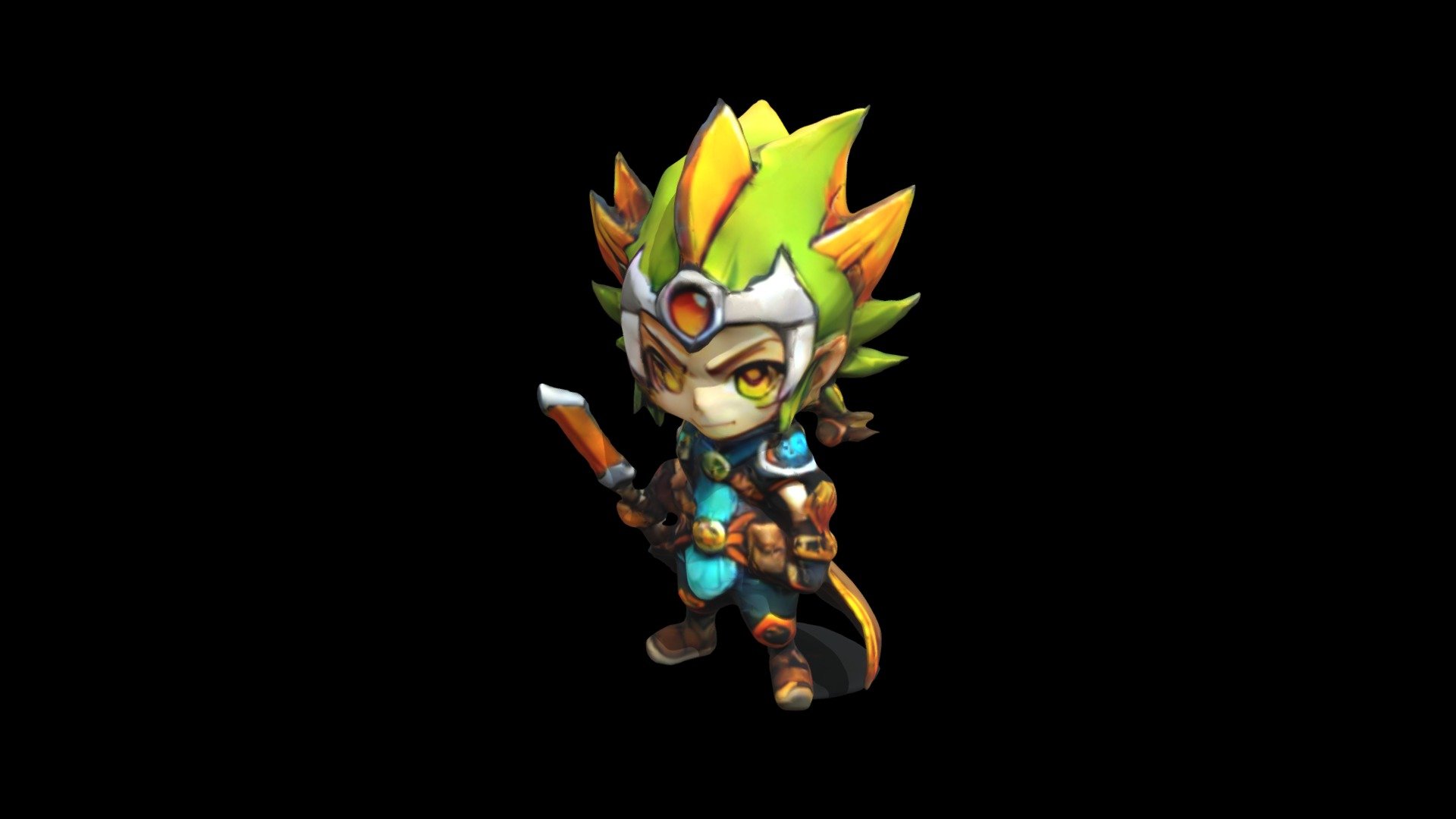 An illustration of a brave warrior. - Download Free 3D model by klrxyz ...