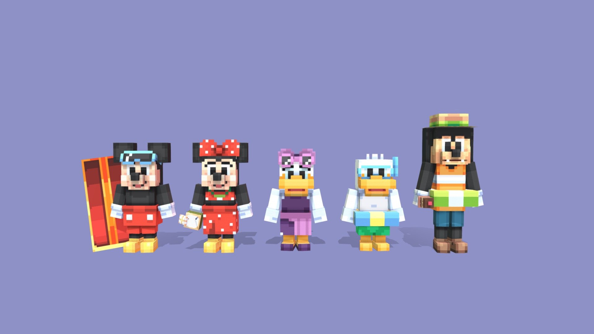 Mickey & Friends Summer - 3D model by Best_Long (@best.v.long) [818c253 ...