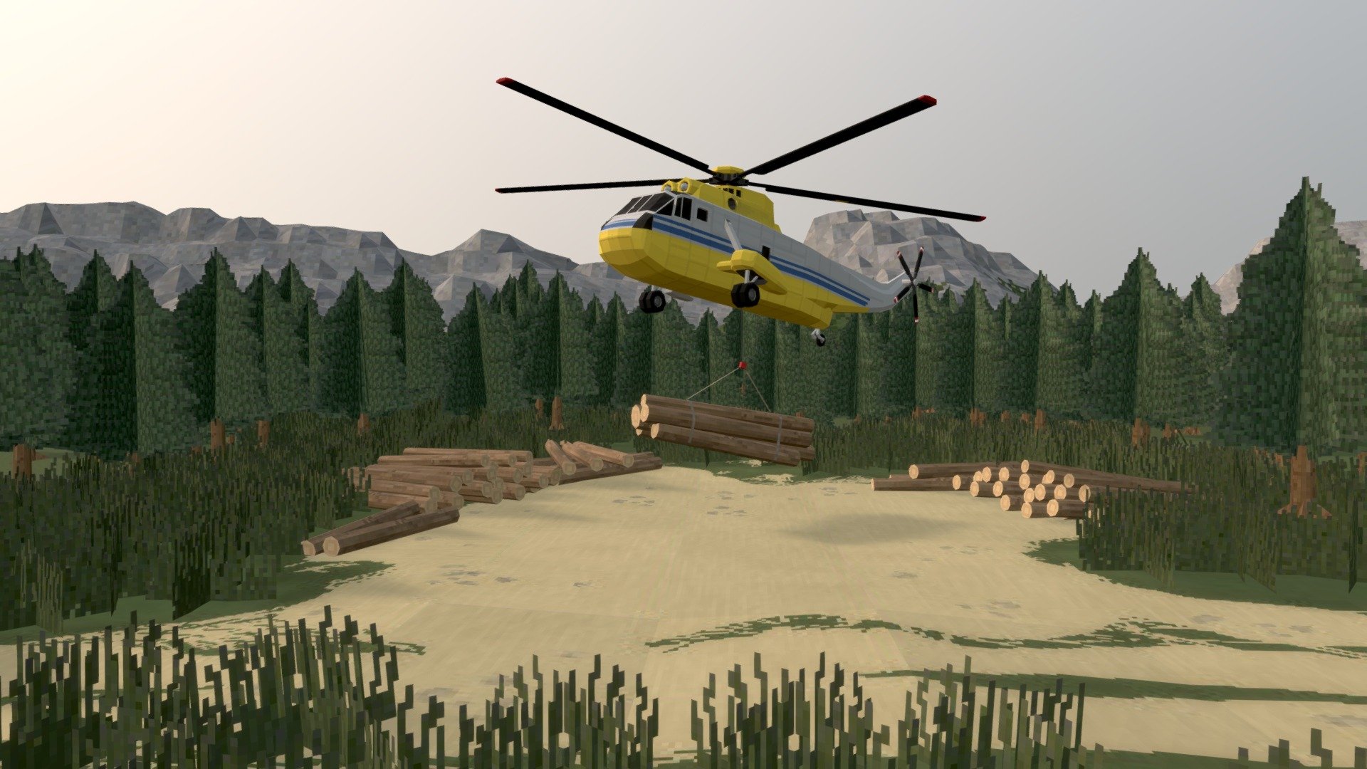 Logging Helicopter - 3D model by Cactus (@TheCactus27) [818e48d ...