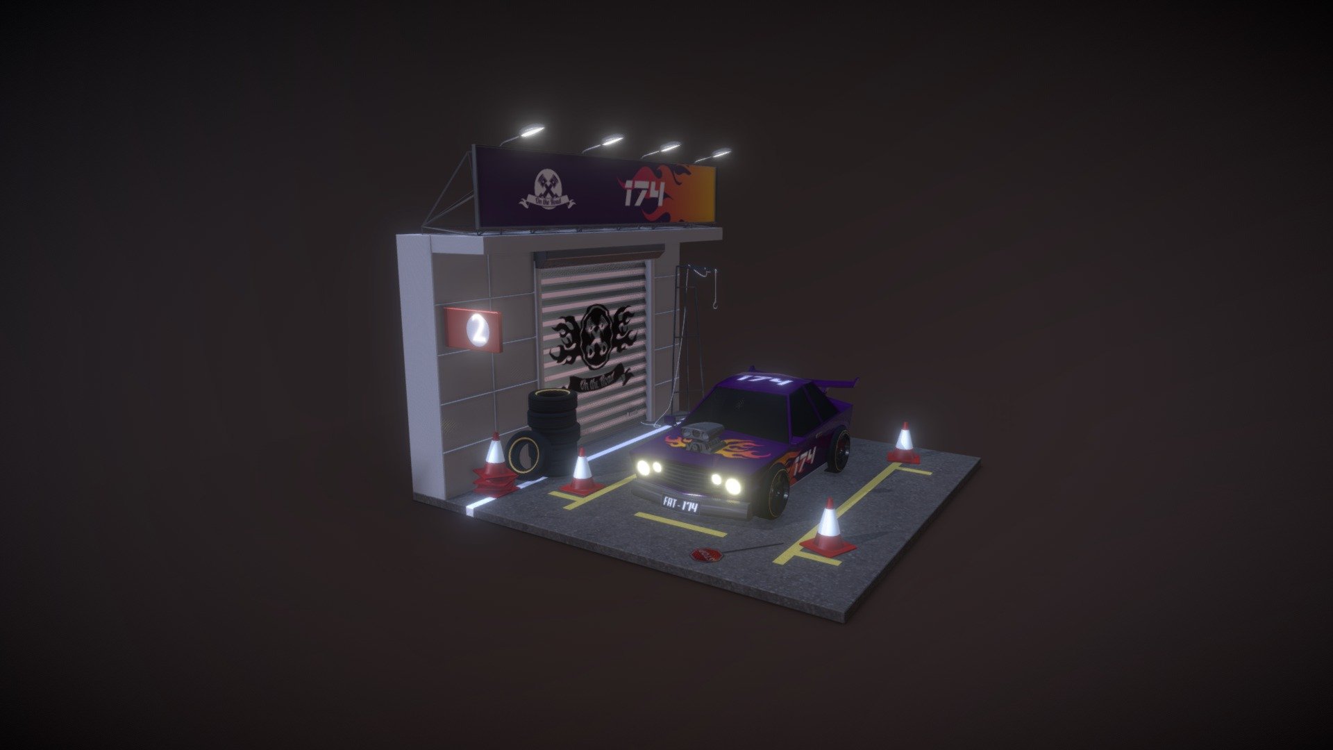 Pit Stop / Low Poly - 3D model by Fatih174 [8194eb6] - Sketchfab