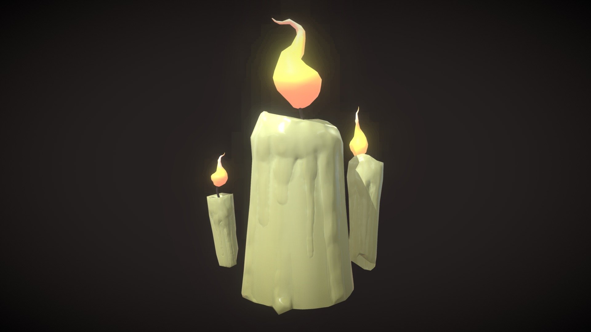 Stylized candles - 3D model by Liliane (@Liliane3D) [8197698] - Sketchfab