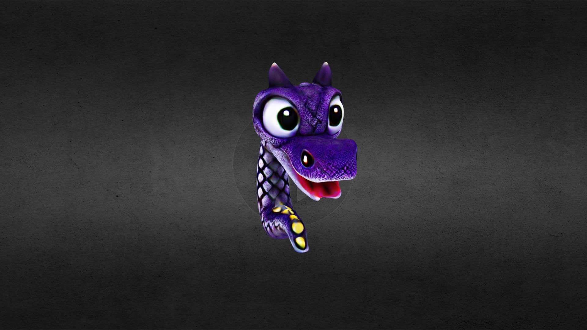 Snake Dragon Serpent Slightly Cute - Download Free 3D model by ...