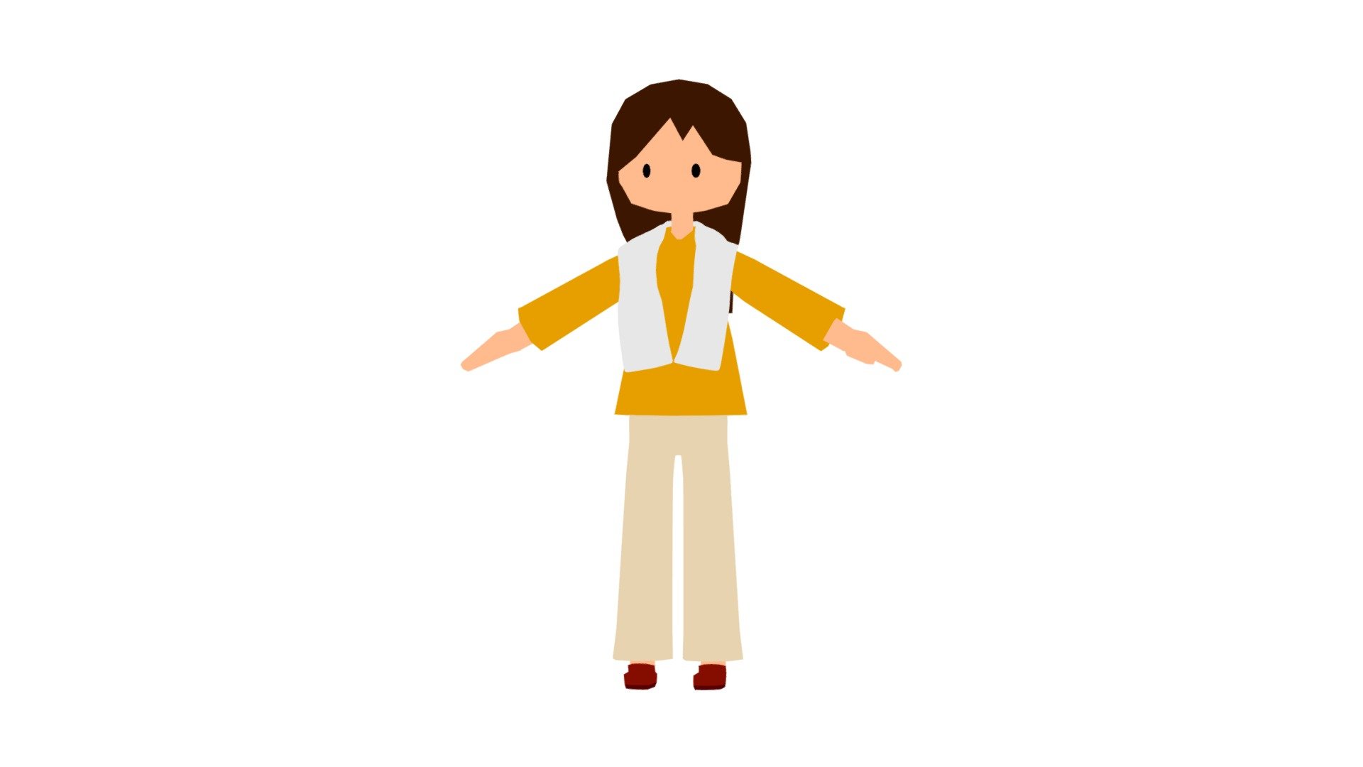 Mẹ Miền Tây _ Lowpoly Female Character - Download Free 3D model by th ...