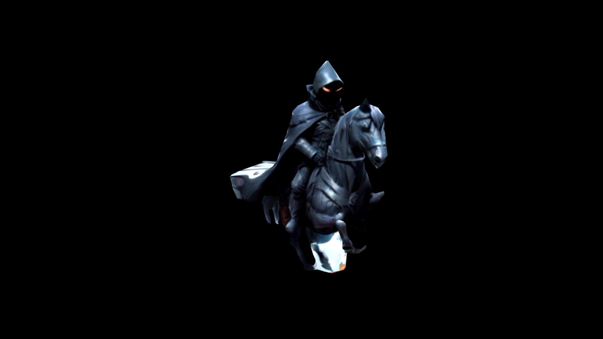An illustration of a dark-robed figure riding on - Download Free 3D ...