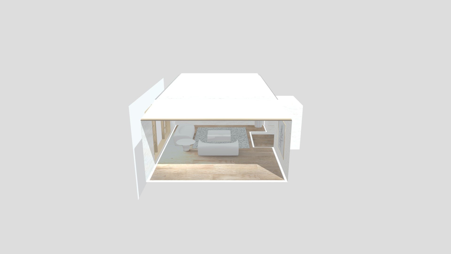simple_modern_living_room - 3D model by Nikitty6 [819afe0] - Sketchfab