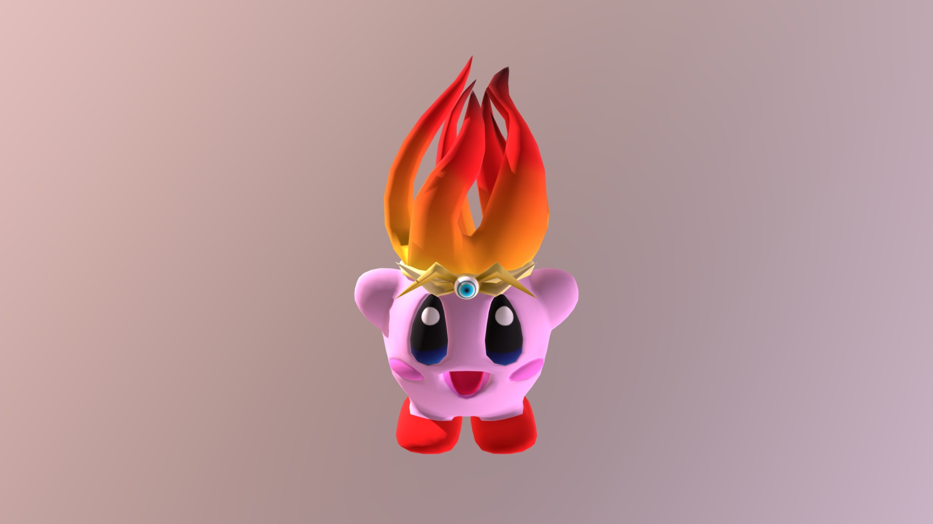Fire Kirby - 3D model by d.carvajal [81a2366] - Sketchfab