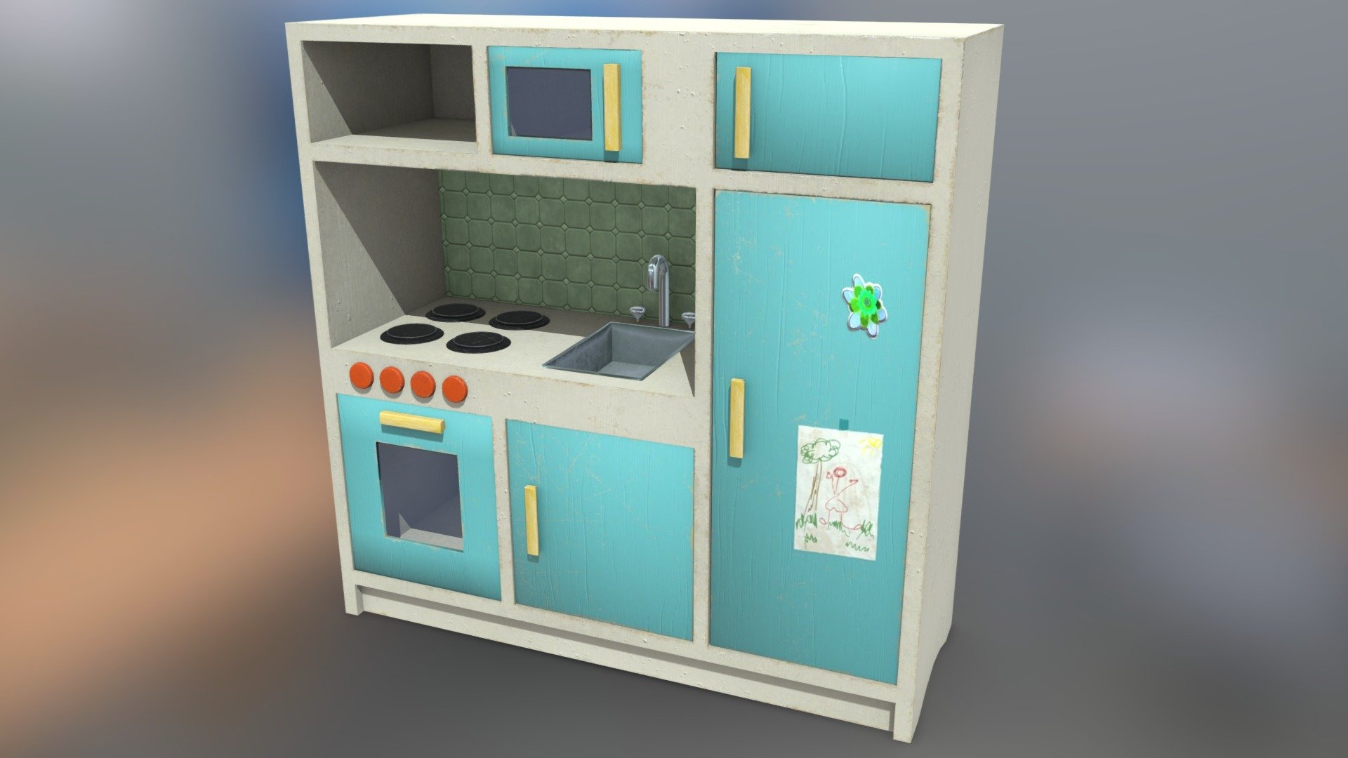 Used Children's Kitchen - Buy Royalty Free 3D model by MDSDesign ...