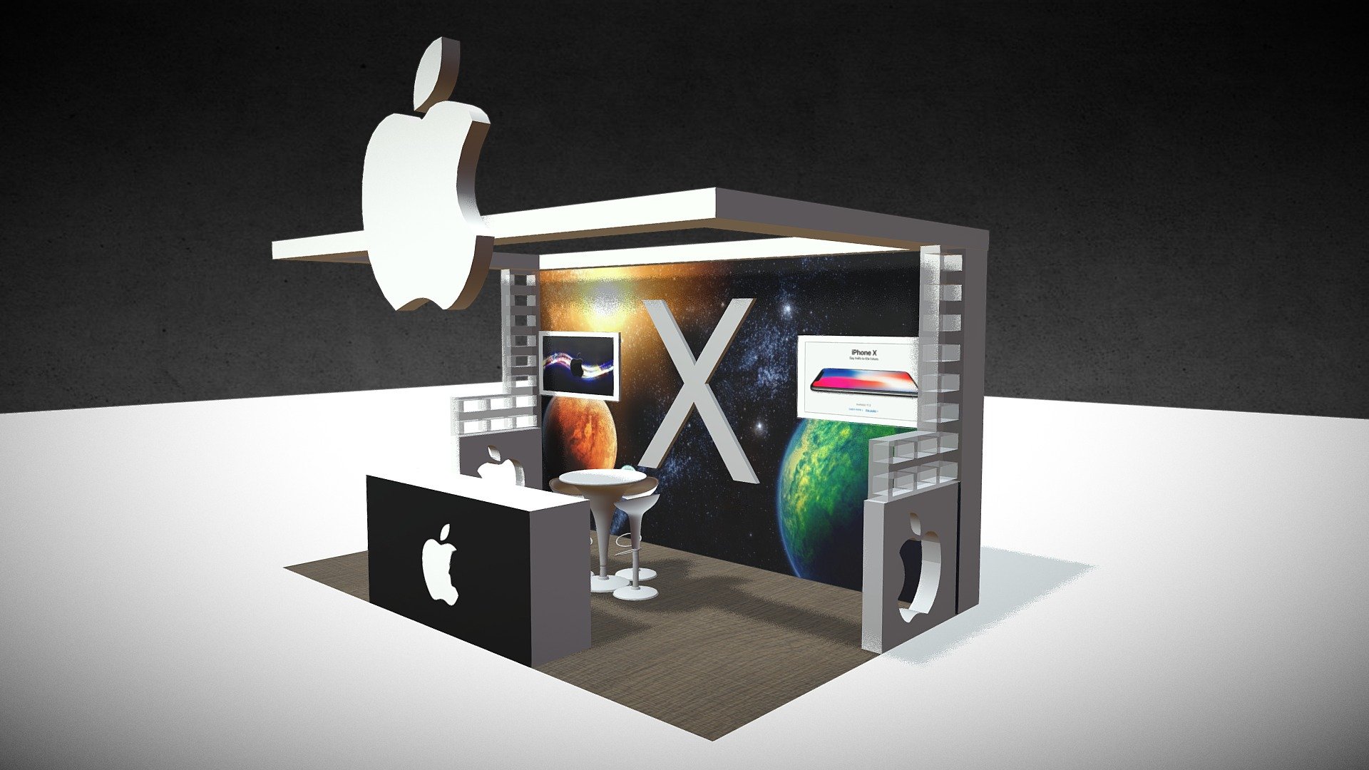 Stand Apple - 3D model by Alex Eraque (@alexeraque) [81a9d61] - Sketchfab