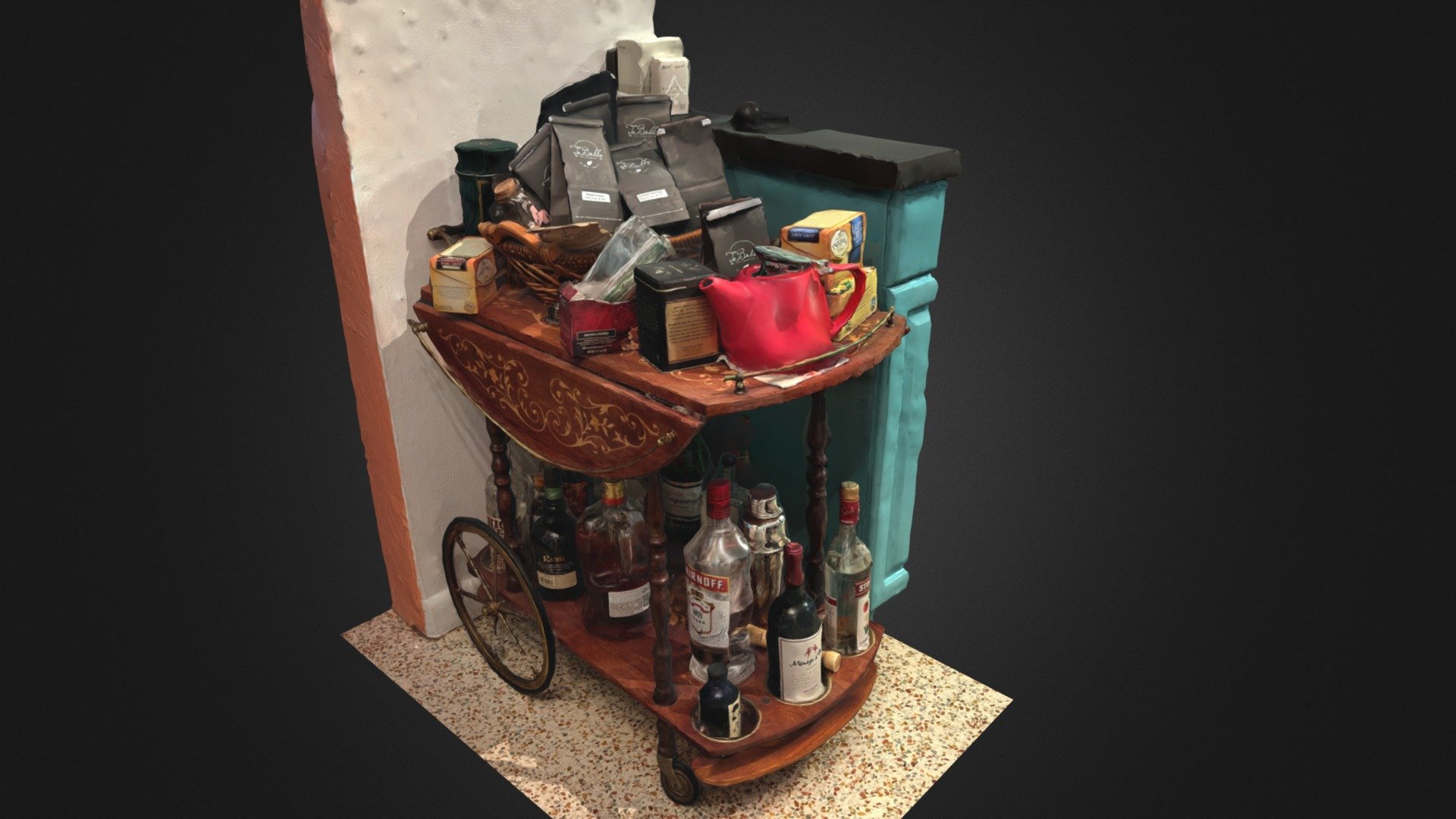 Tea Cart - Download Free 3D model by StewartLeith (@ashnovember ...