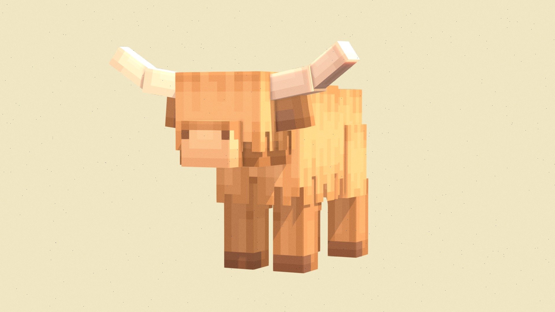 Minecraft Scottish HighLand Cow - (Version Two) - 3D model by ...