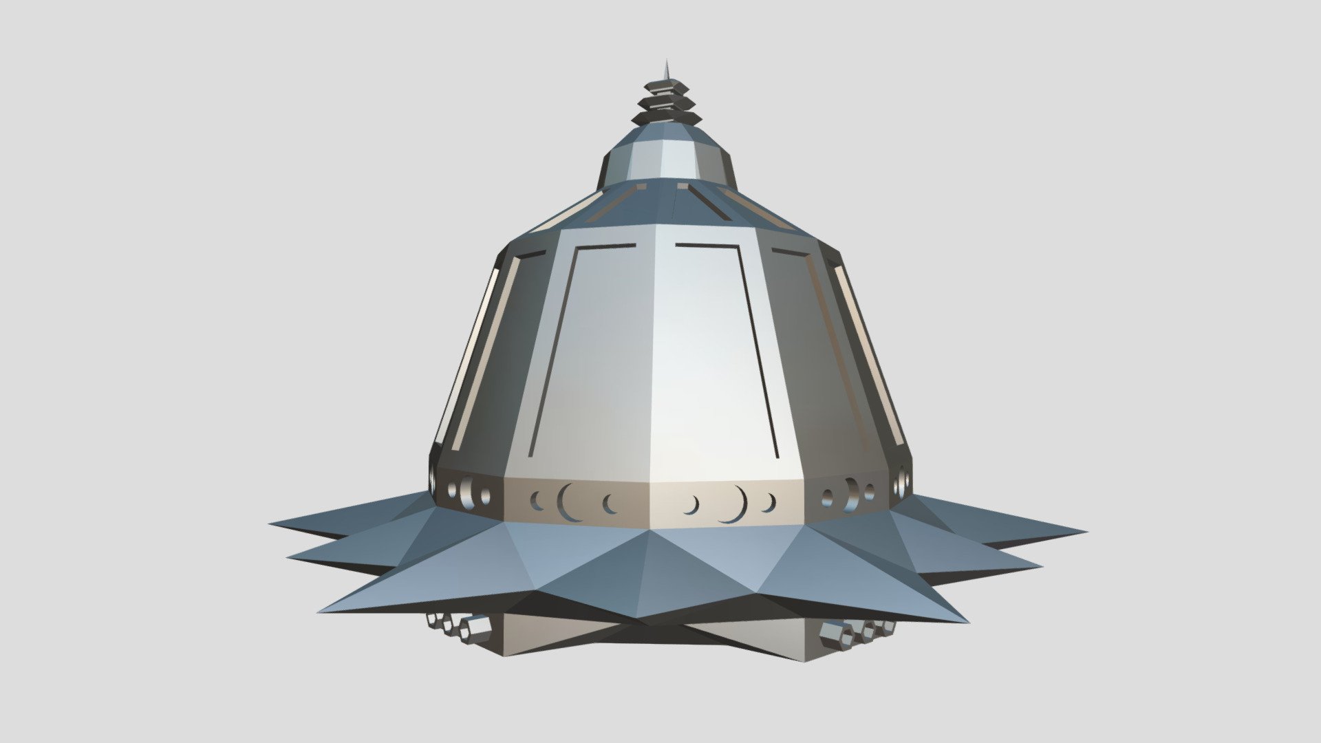 Simple Retro UFO - Download Free 3D model by Trockk (@Timrockk ...